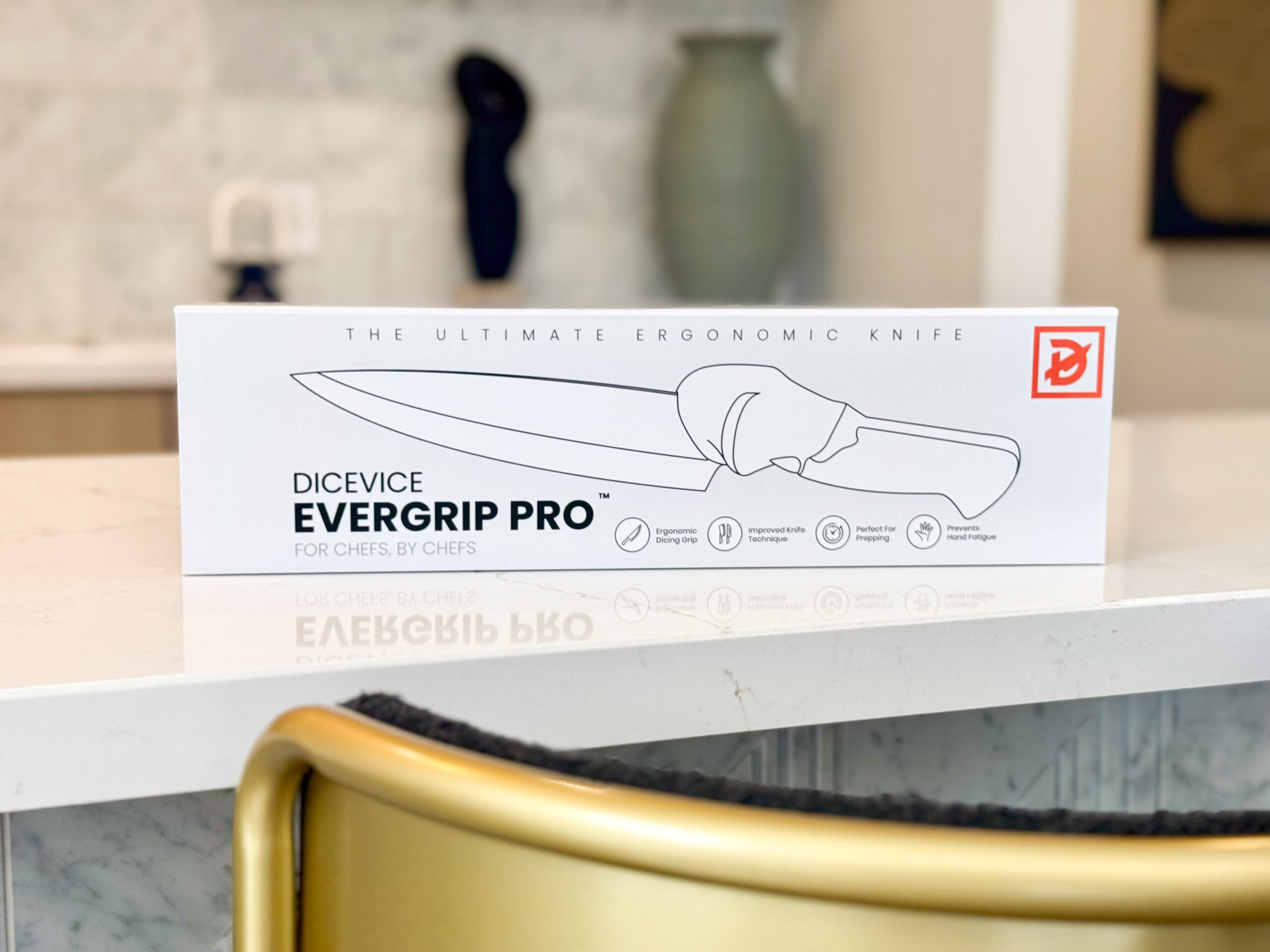 EverGrip Pro 8" Chef Knife – Ergonomic Handle | DiceVice