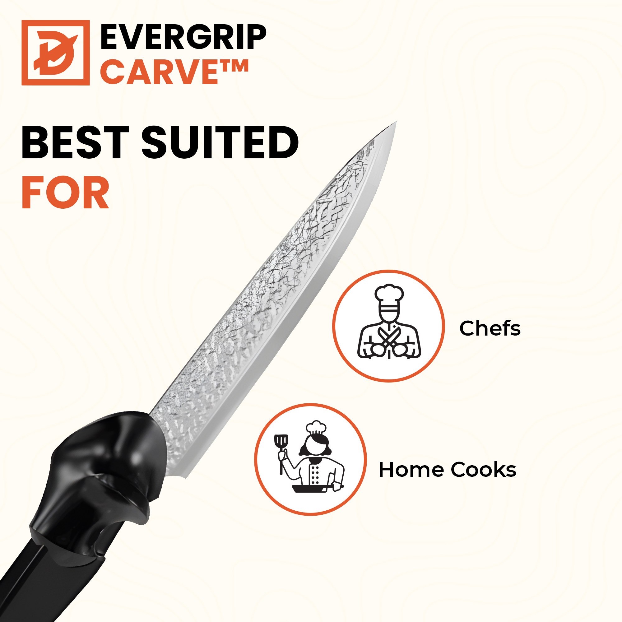 EverGrip Pro 8" Chef Knife – Ergonomic Handle | DiceVice